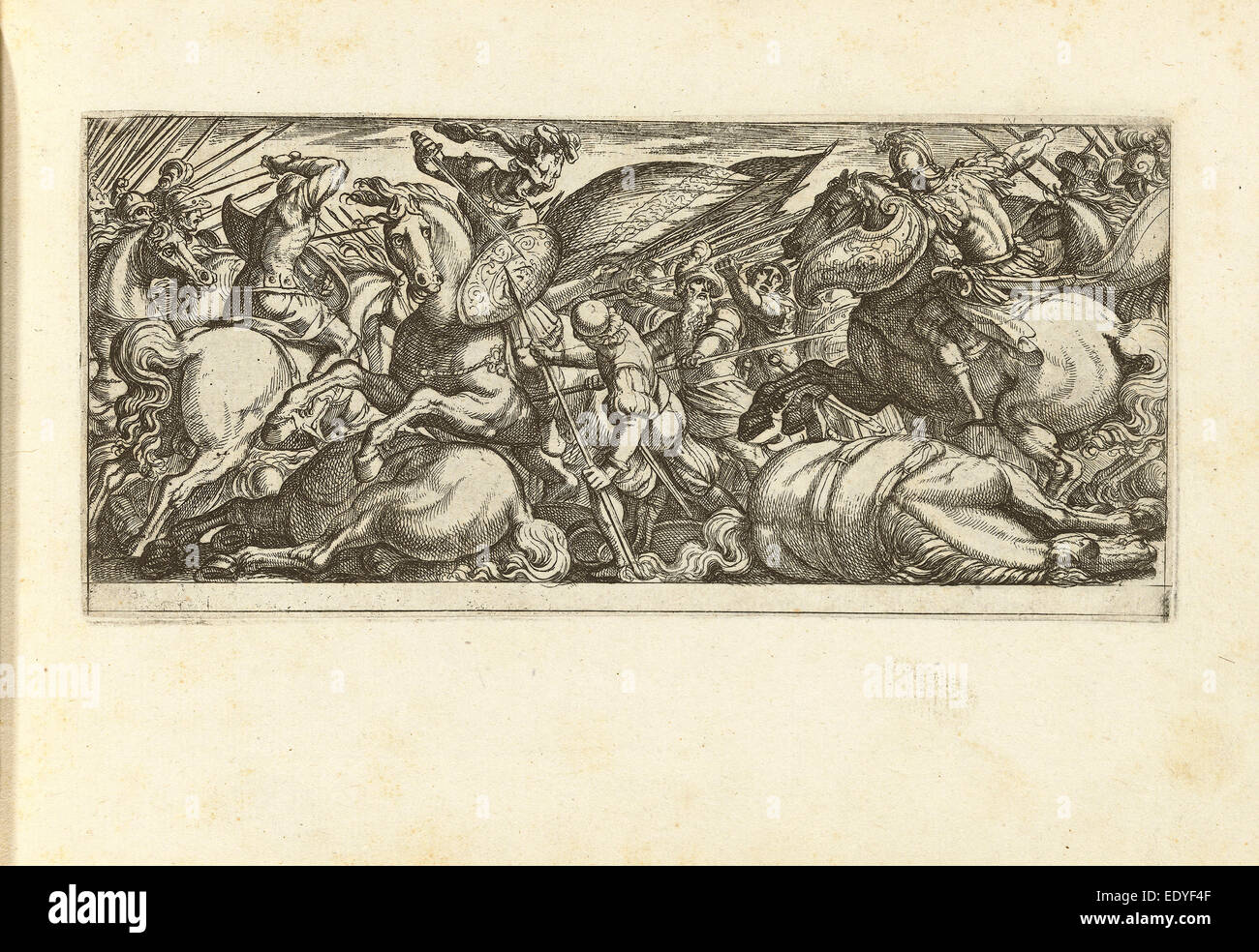 Antonio Tempesta (Italian, 1555 - 1630), Battle between Cavalry and ...