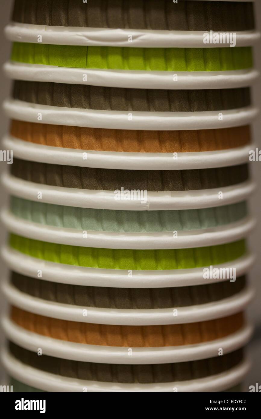 stack of take away coffee cups Stock Photo - Alamy