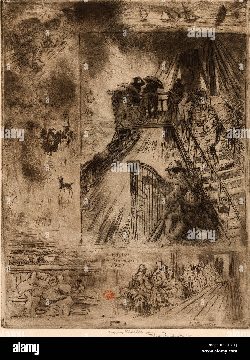 Félix-Hilaire Buhot, La Traversée (The Passage), French, 1847 - 1898 ...