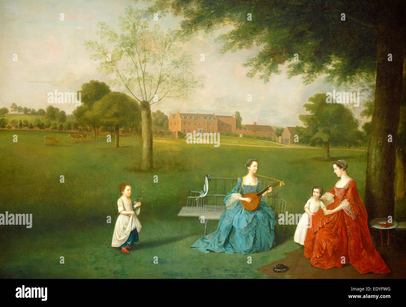 Arthur Devis, Members of the Maynard Family in the Park at Waltons ...