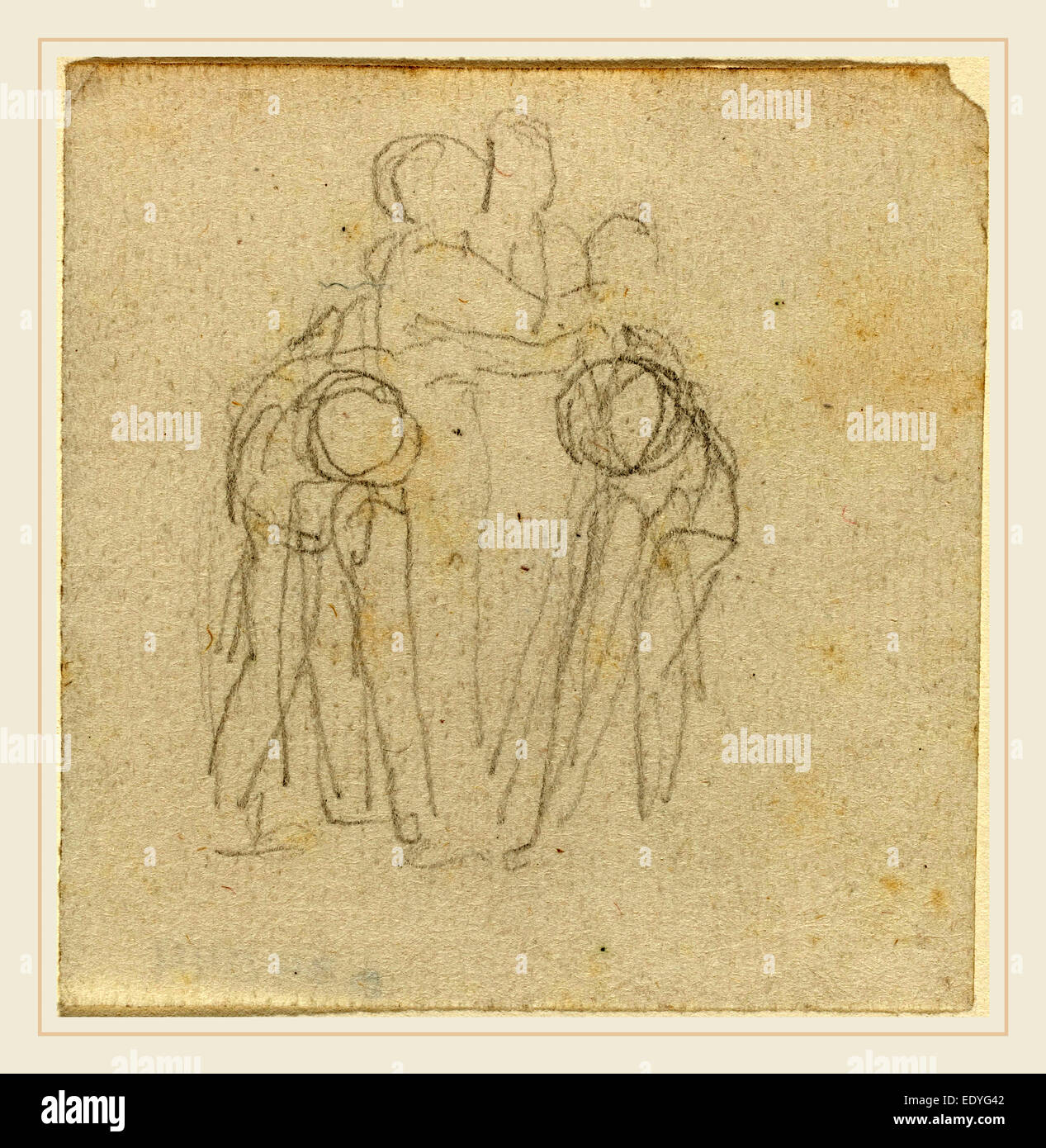 John Flaxman, British (1755-1826), Group of Figures, graphite Stock ...