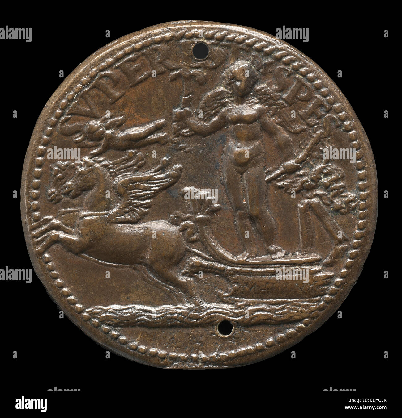 Antico (Italian, c. 1460 - 1528), Hope on the Prow of a Broken-Masted ...