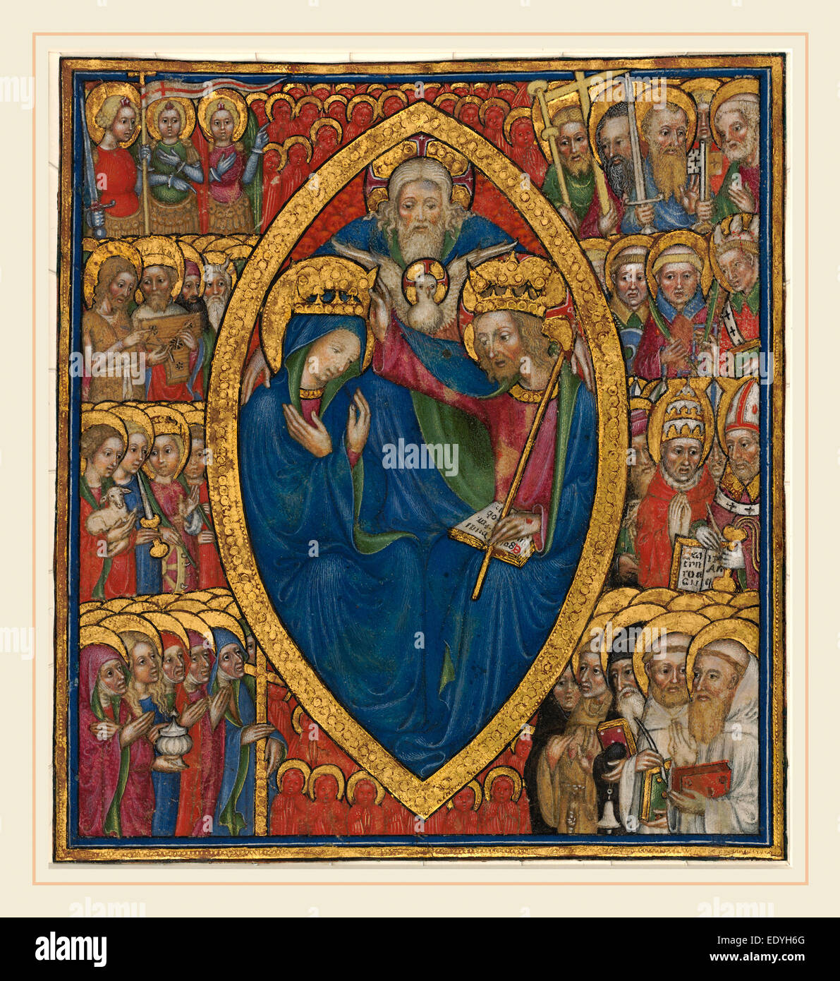 Olivetan Master, Coronation of the Virgin with the Trinity and Saints ...