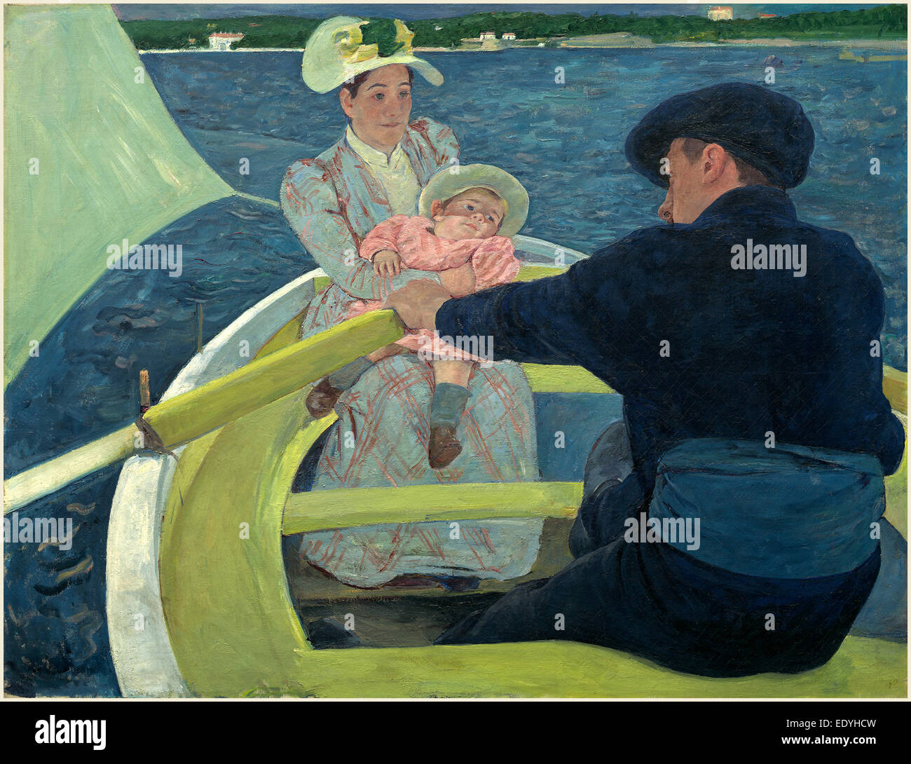 Mary Cassatt, American (1844-1926), The Boating Party, 1893-1894, oil ...