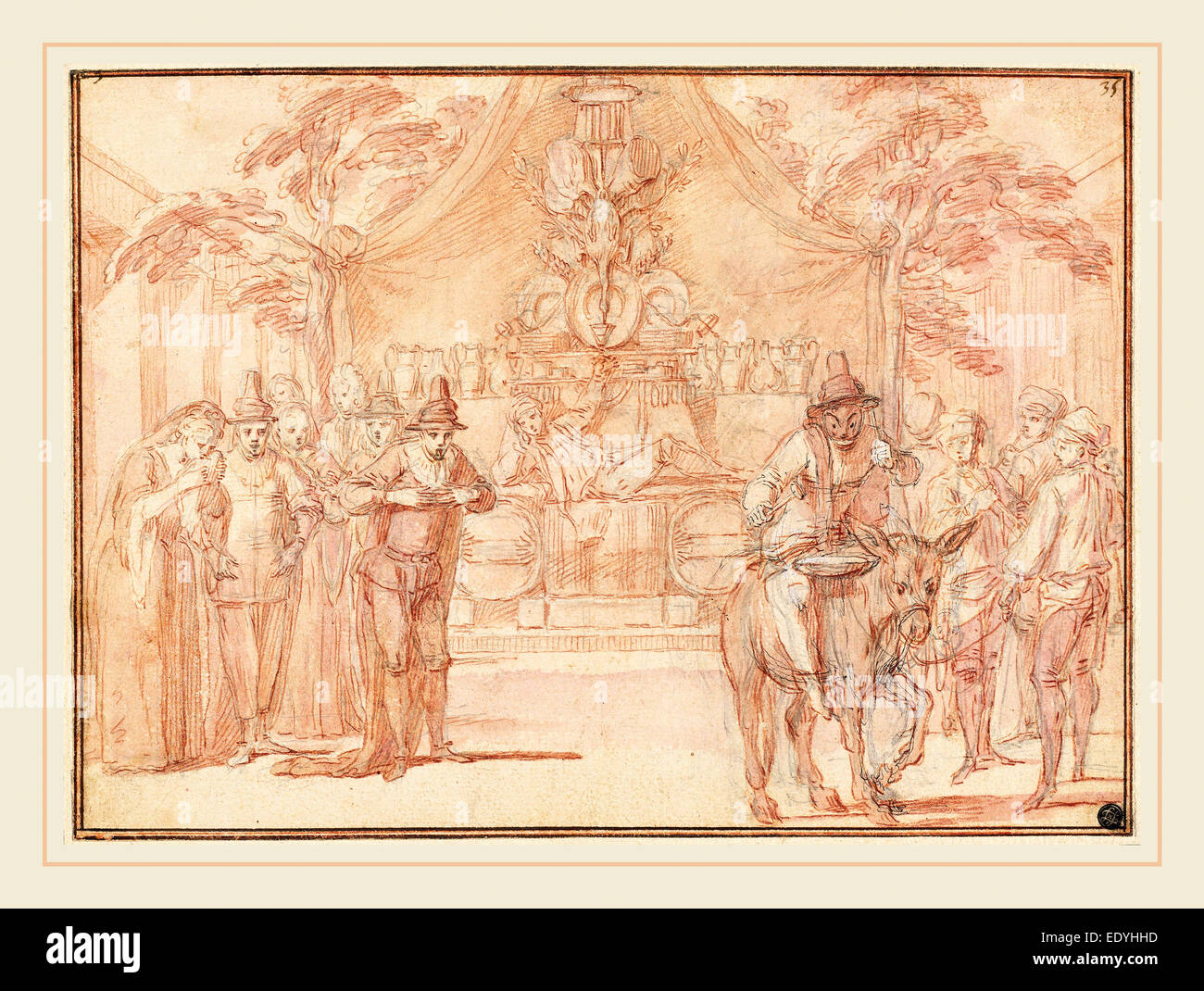 Claude Gillot, Scene from "The Tomb of Master André", French, 1673-1722 ...