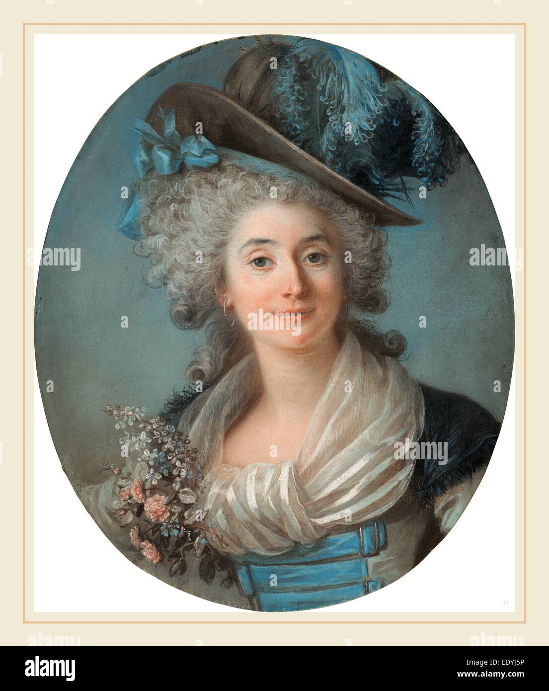 Adélaïde Labille-Guiard, A Fashionable Noblewoman Wearing a Plumed Hat ...
