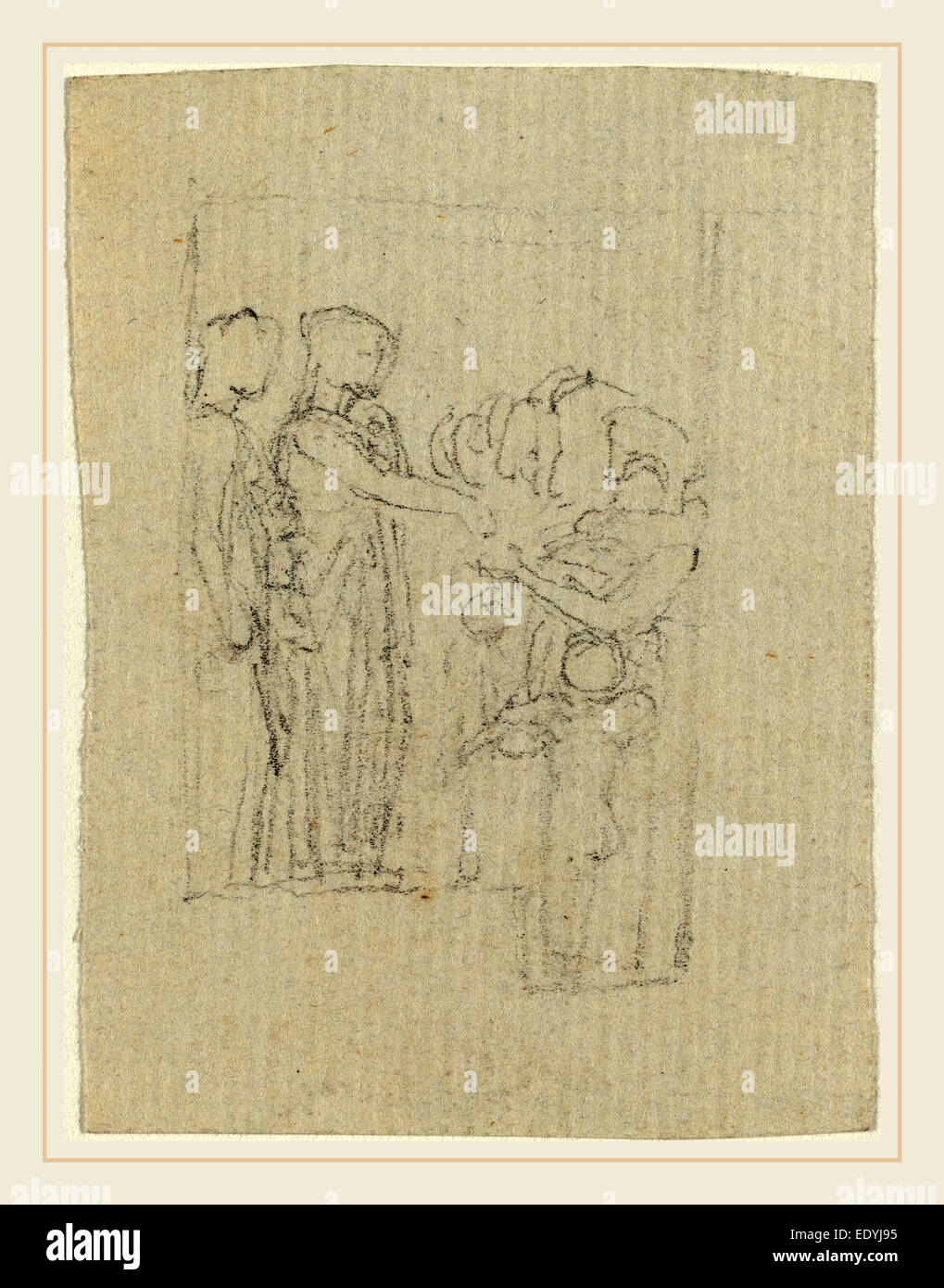 John Flaxman, British (1755-1826), Group of Figures, graphite Stock ...