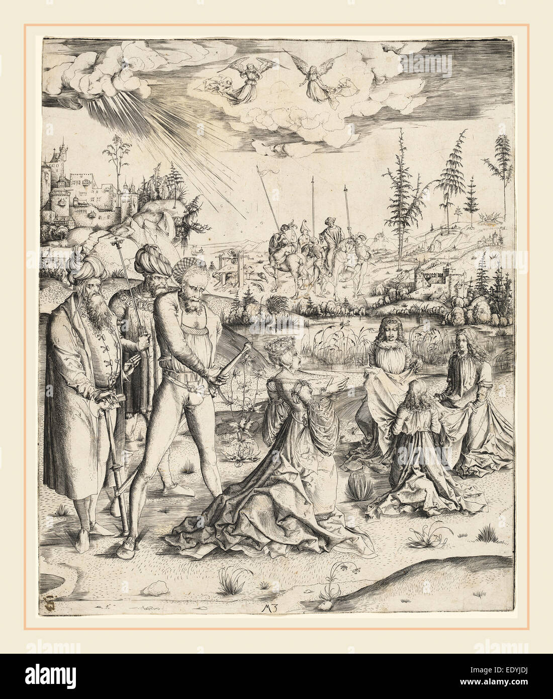 Master MZ, German (active c. 1500), The Martyrdom of Saint Catherine ...