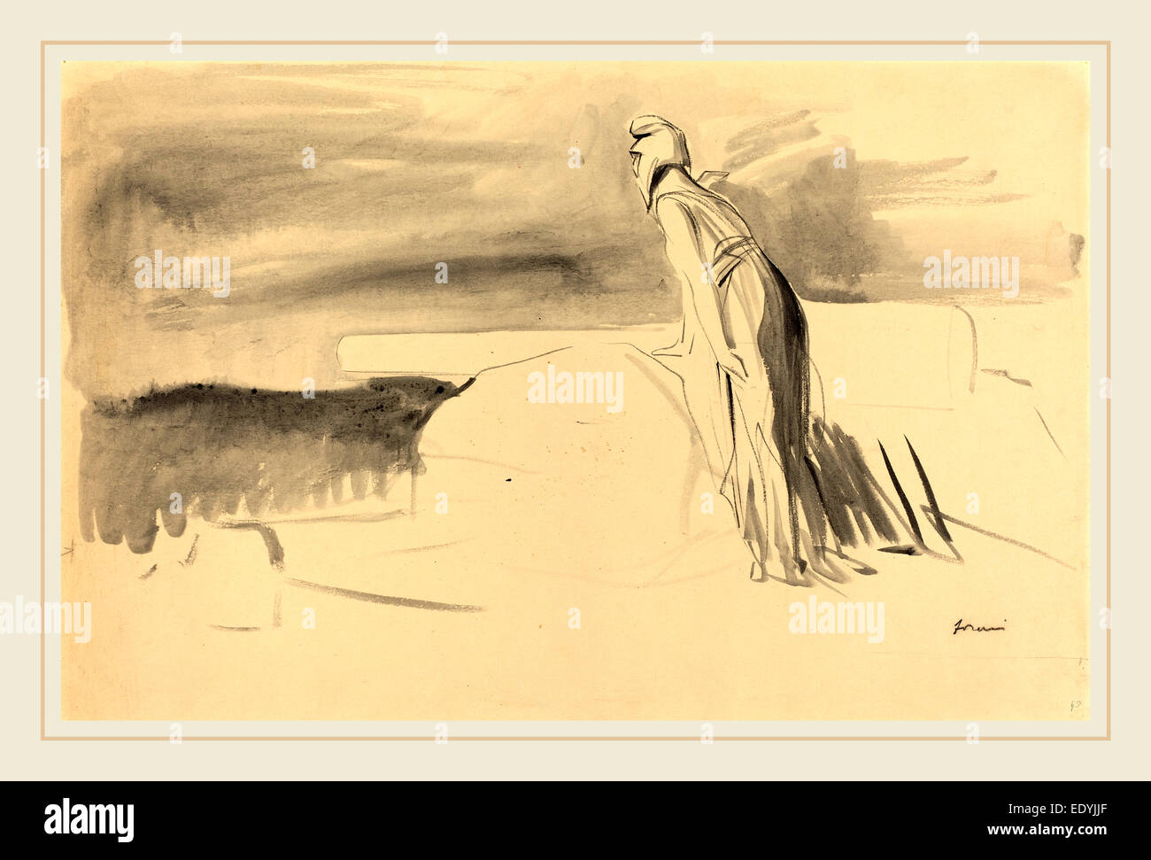 Jean-Louis Forain, France Watching, French, 1852-1931, c. 1914-1919 ...