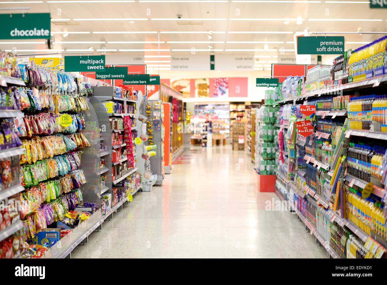 Morrisons supermarket aisle hi-res stock photography and images - Alamy