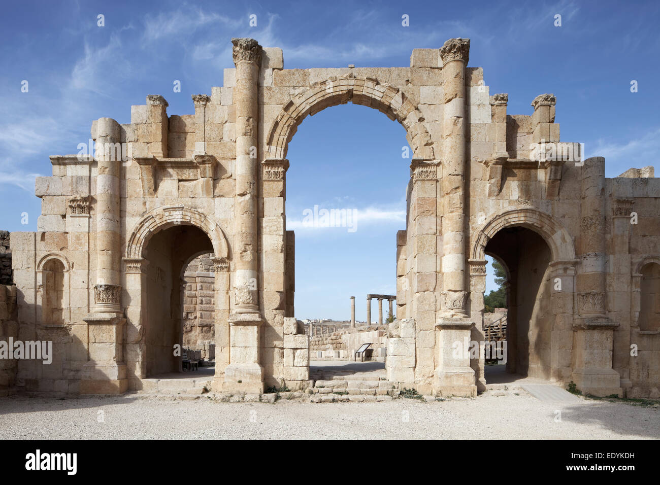 South Gate, ancient Roman city of Jerash, part of the Decapolis, Jerash ...