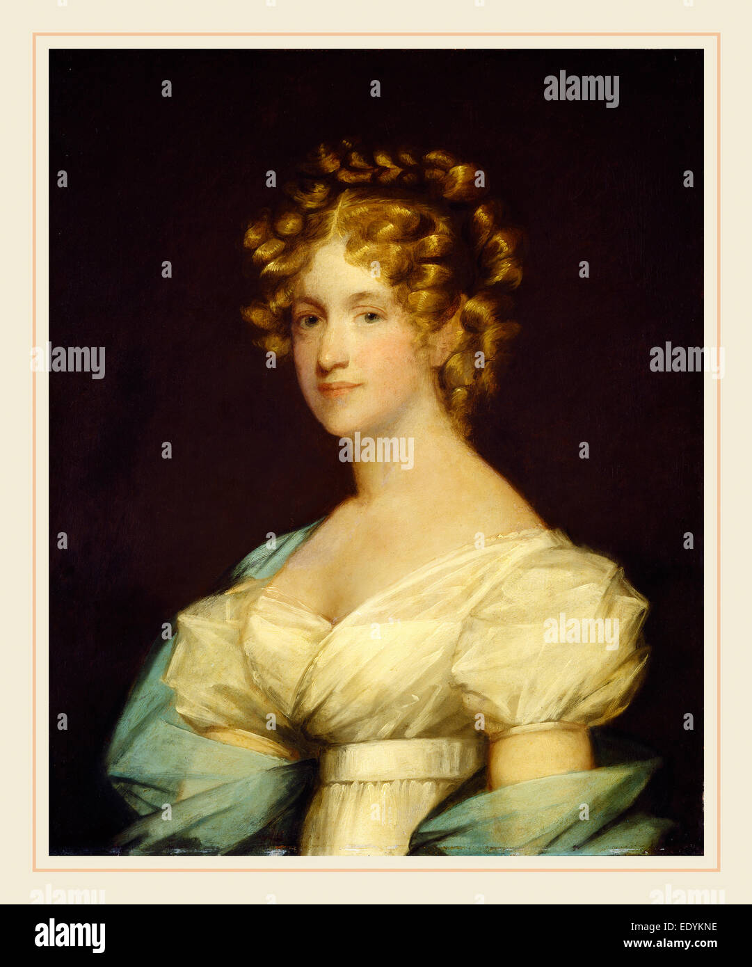 Completed by an unknown artist gilbert stuart hi-res stock photography ...