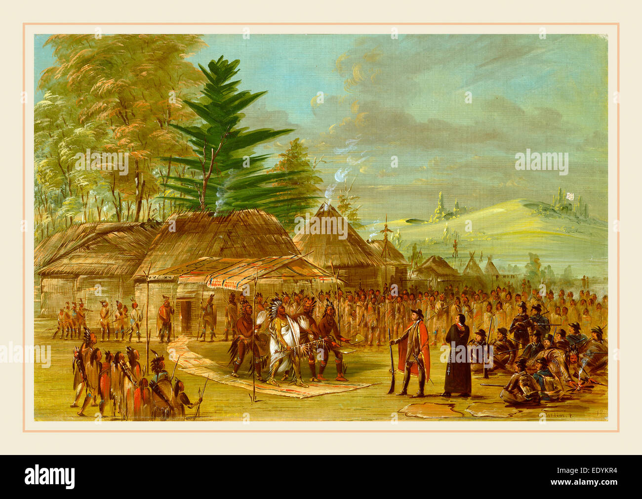 The taensa indians receiving la salle hi-res stock photography and ...