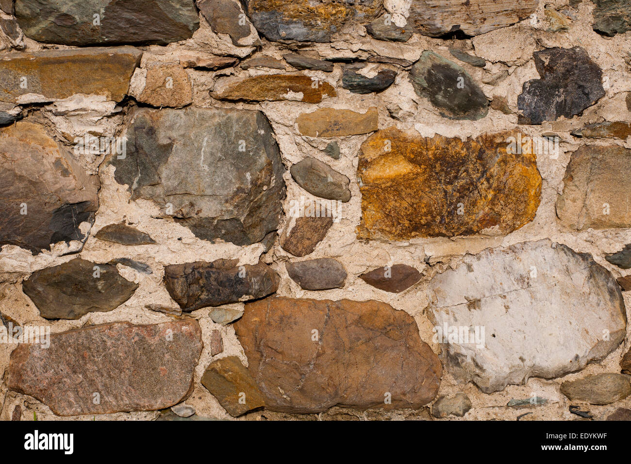 Old stone foundation on barn, Foster, Eastern Townships, Quebec, Canada ...