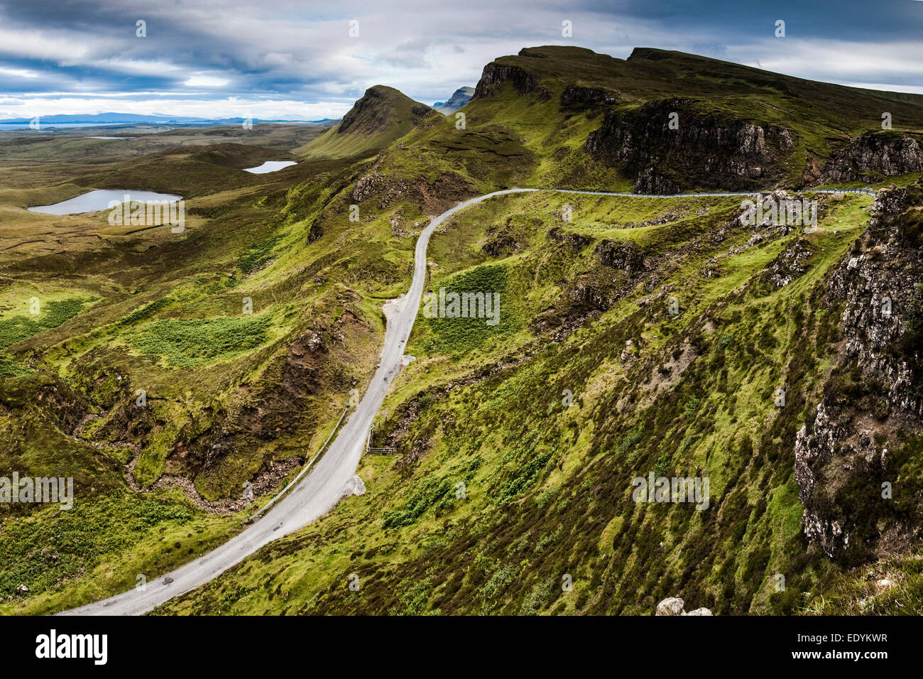 Rocky landscape of Quiraing, Trotternish Ridge, Isle of Skye, Scotland ...