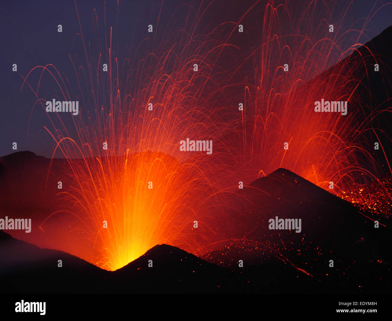 Strombolian eruption at Pico do Fogo volcano on Cape Verde Islands ...