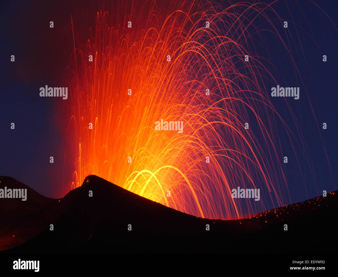 Strombolian eruption at Pico do Fogo volcano on Cape Verde Islands ...