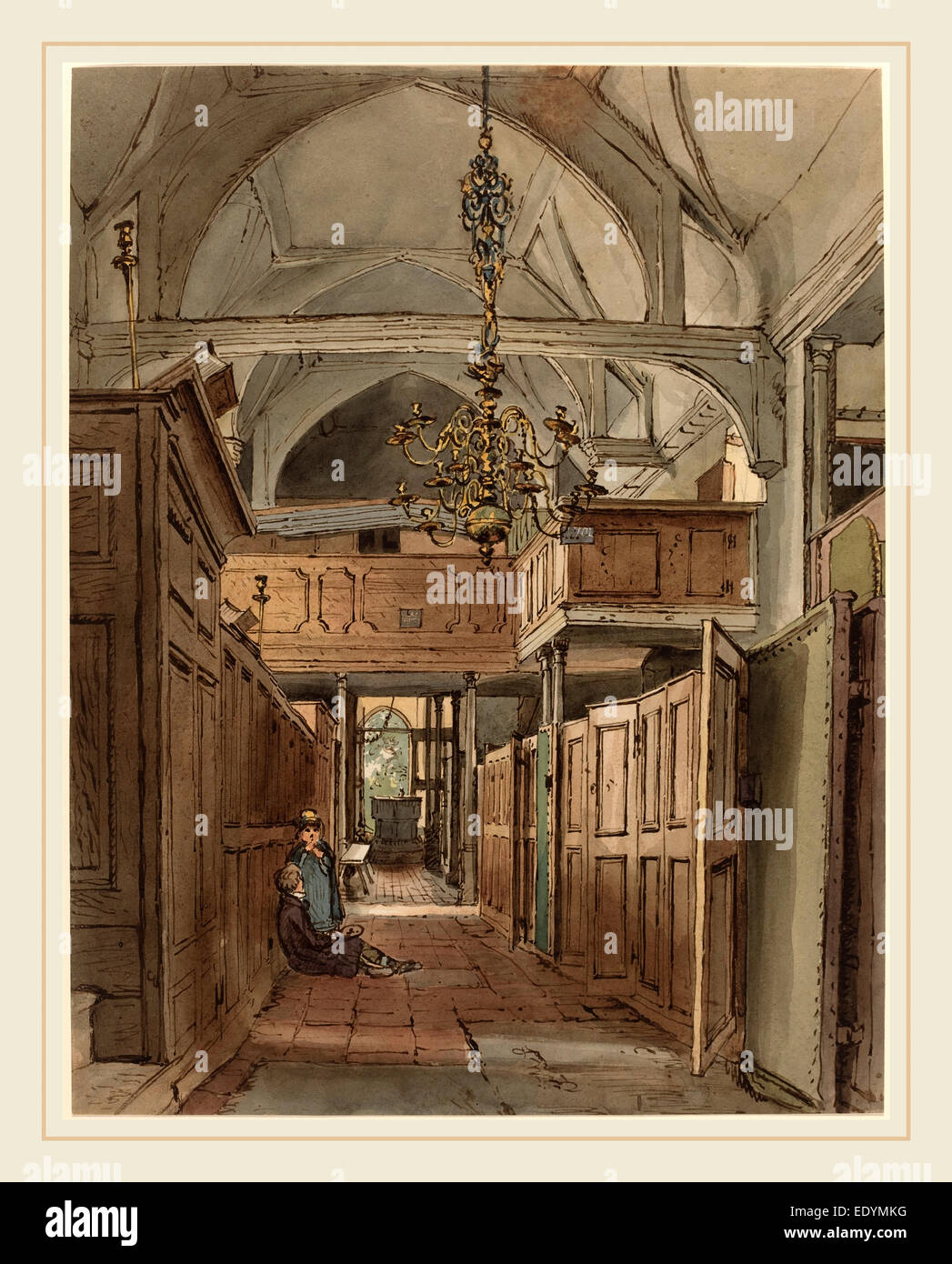 William Henry Hunt, British (1790-1864), Interior of Bushey Church ...
