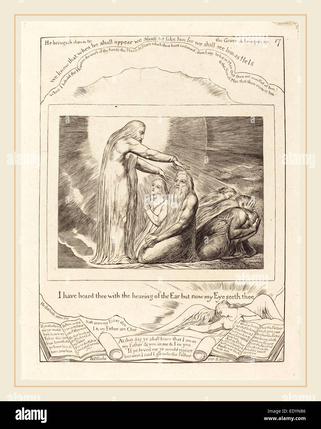 William Blake, British (1757-1827), The Vision of God, 1825, engraving ...