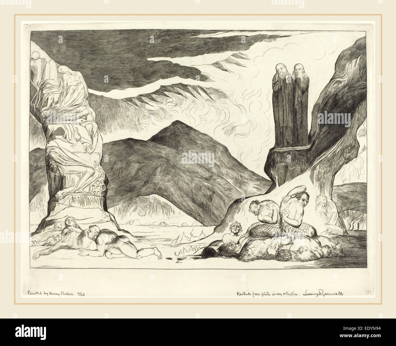 William Blake, British (1757-1827), The Circle of the Falsifiers; Dante ...