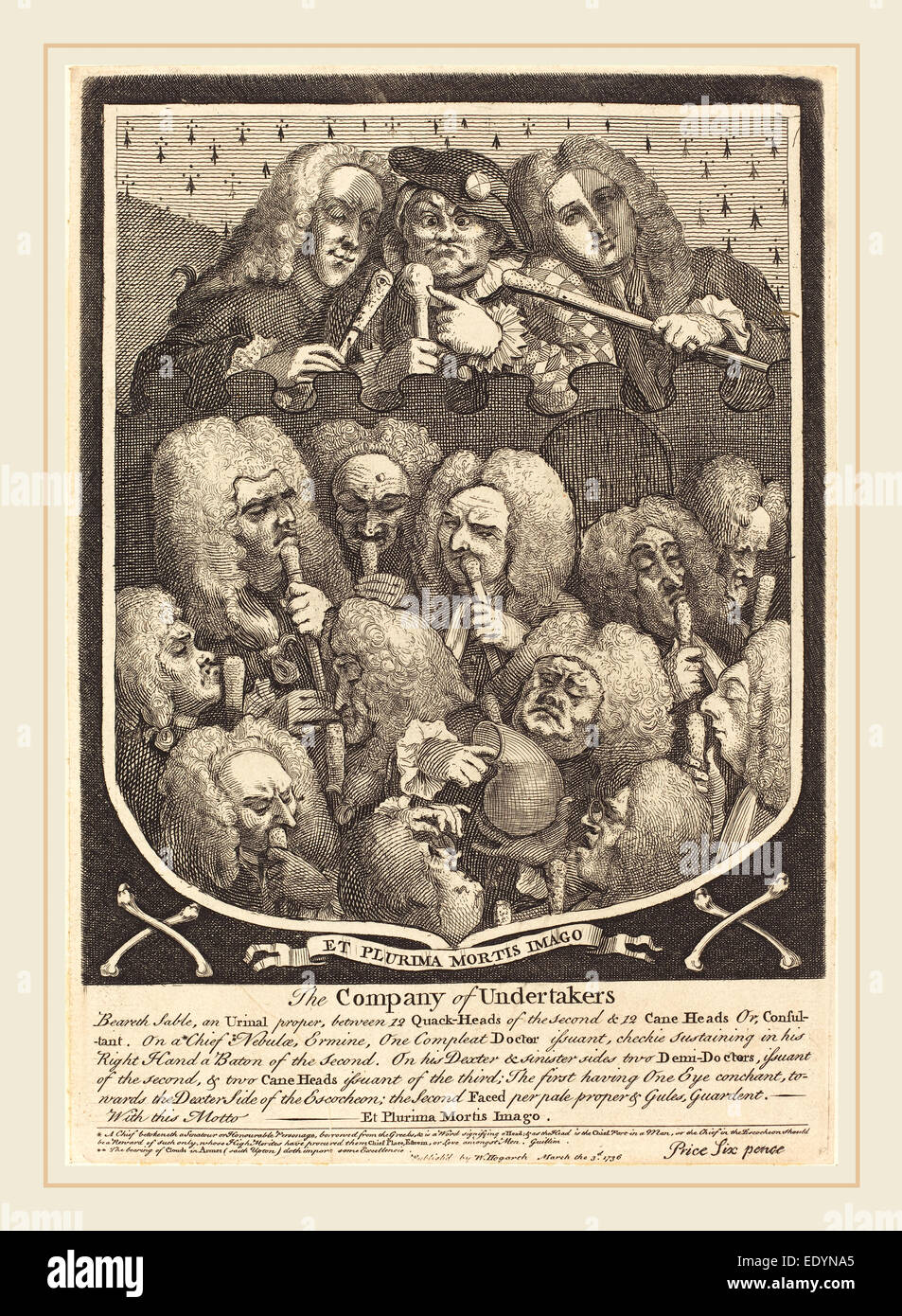 William Hogarth,English, (1697-1764), The Company of Undertakers, 1736 ...