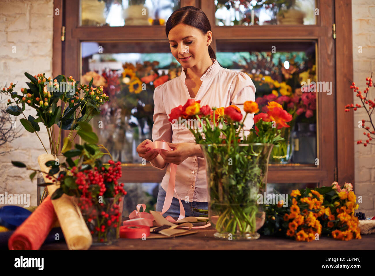 Working with flowers hi-res stock photography and images - Alamy