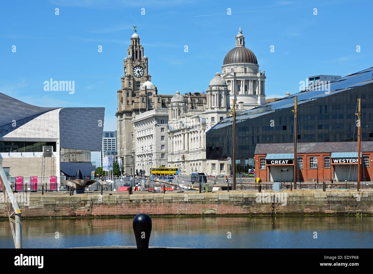 Liverpools Iconic Waterfront Pier Head High Resolution Stock ...