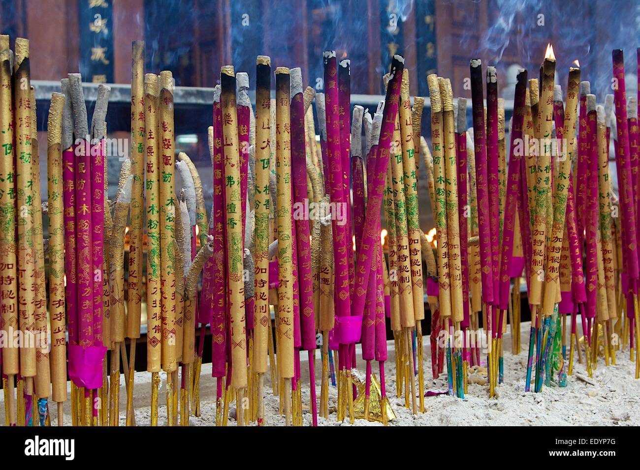 Incense sticks in chinese temple Stock Photo - Alamy