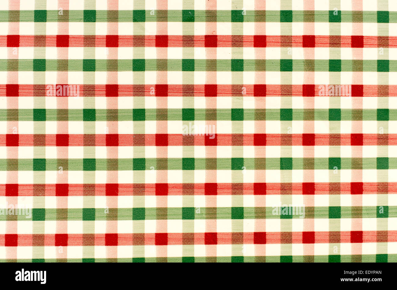 Seamless retro red and green squared fabric, background, tablecloth ...