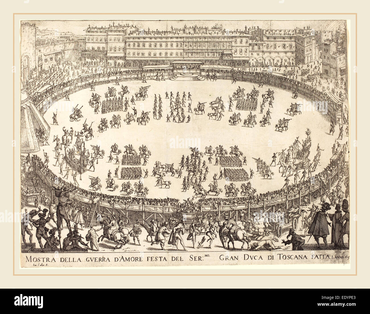 Jacques Callot, French (1592-1635), Parade in the Amphitheater, 1616 ...