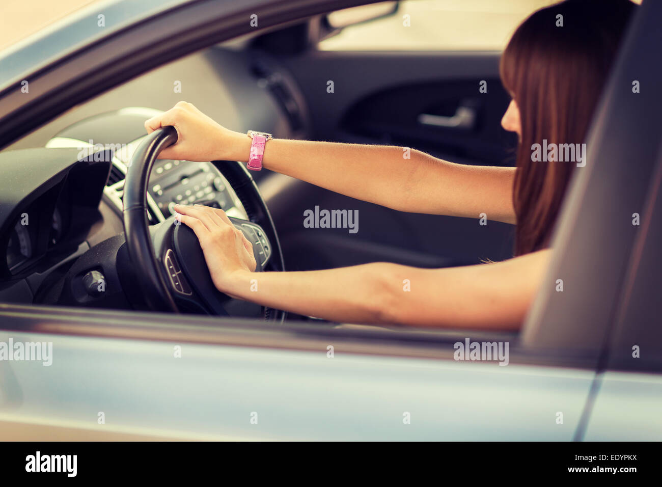 Car honk horn hand hi-res stock photography and images - Alamy