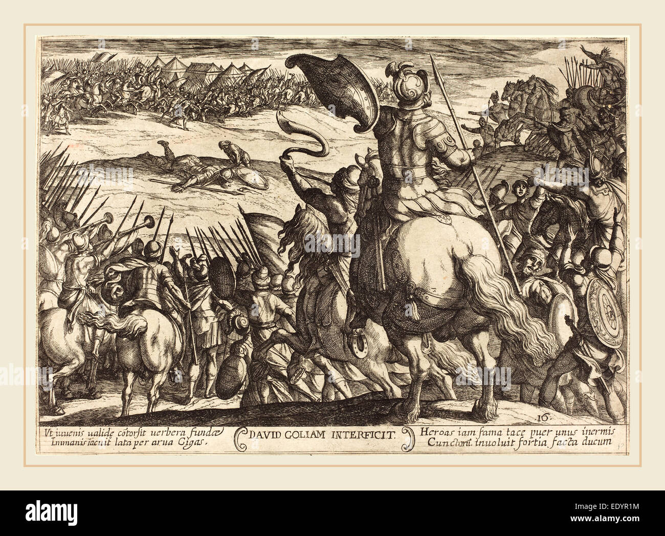 Antonio Tempesta, Italian (1555-1630), David Kills Goliath, 1613 ...