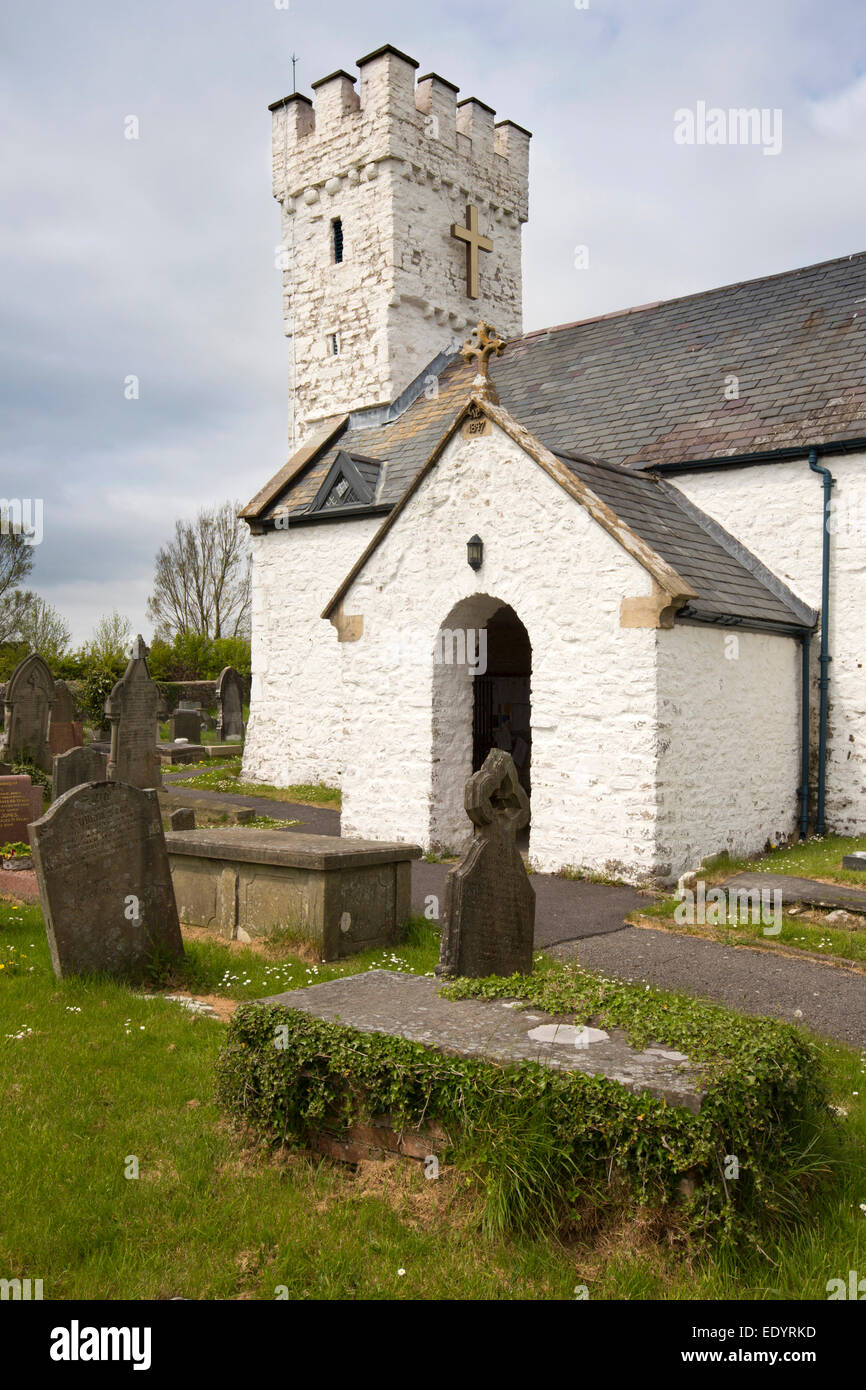 UK, Wales, Swansea, Gower, Pennard, St Mary’s 13th century Church Stock ...
