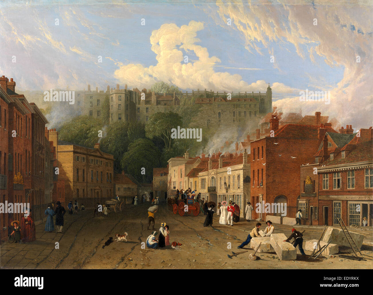 A View of Thames Street, Windsor, Windsor Eton London Carriage, Swann ...