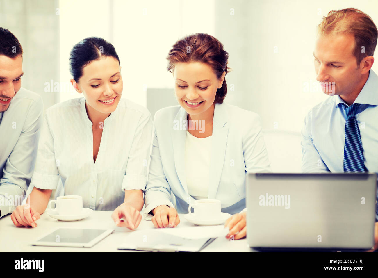 business team having discussion in office Stock Photo - Alamy