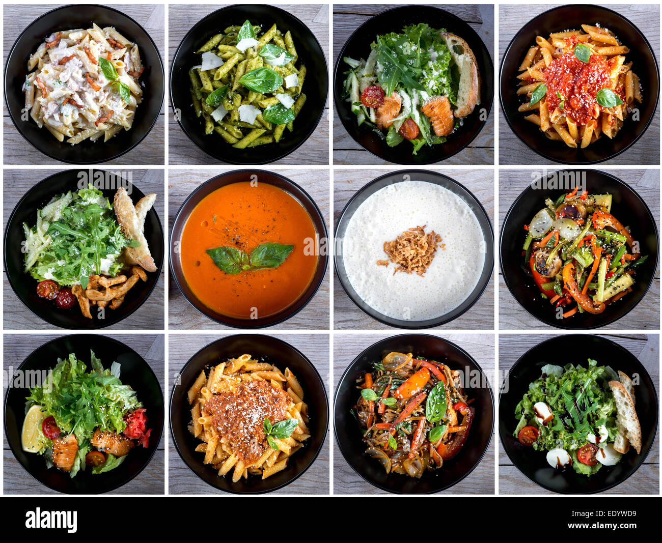 Italian food collage Stock Photo - Alamy