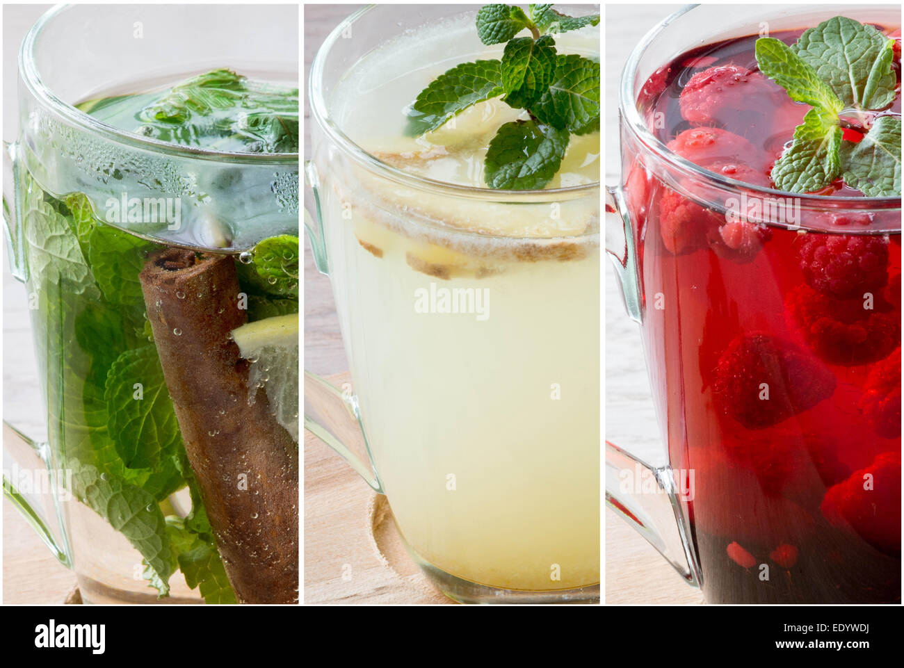 Three different tea Stock Photo - Alamy