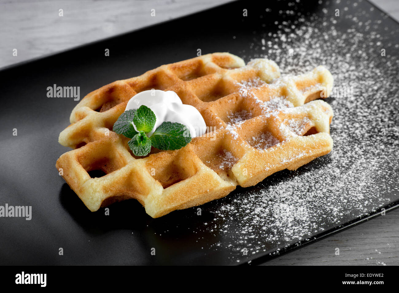 Belgium waffle hi-res stock photography and images - Alamy