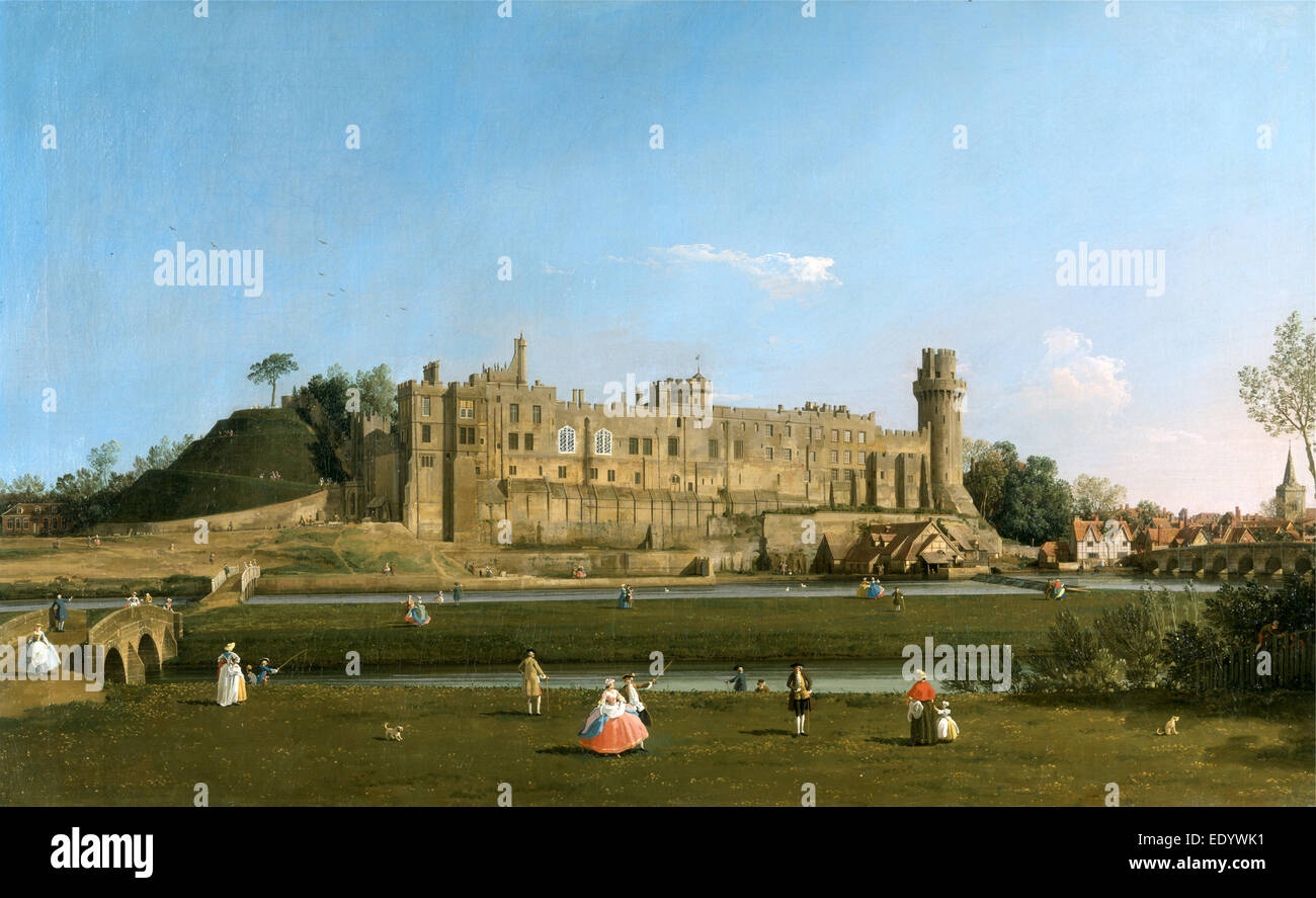 Warwick Castle, Canaletto, 1697-1768, Italian Stock Photo - Alamy