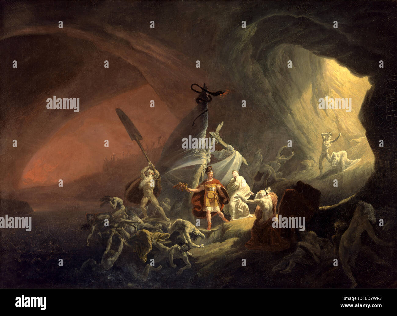 Aeneas and the Sibyl, unknown artist, 19th century, British Stock Photo ...