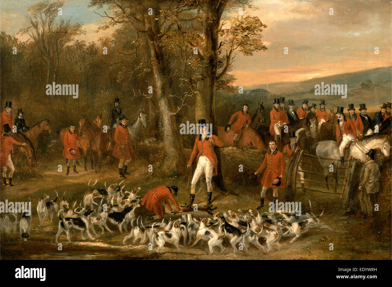 The Berkeley Hunt, 1842: The Death Signed and dated, lower right: "F. C ...