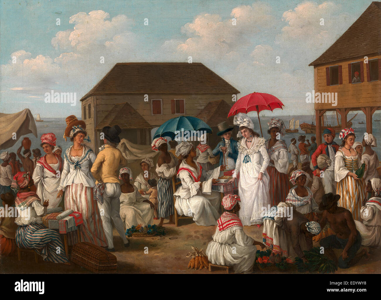 Linen Market, Dominica Linen Day, Roseau, Dominica - A Market Scene, c ...