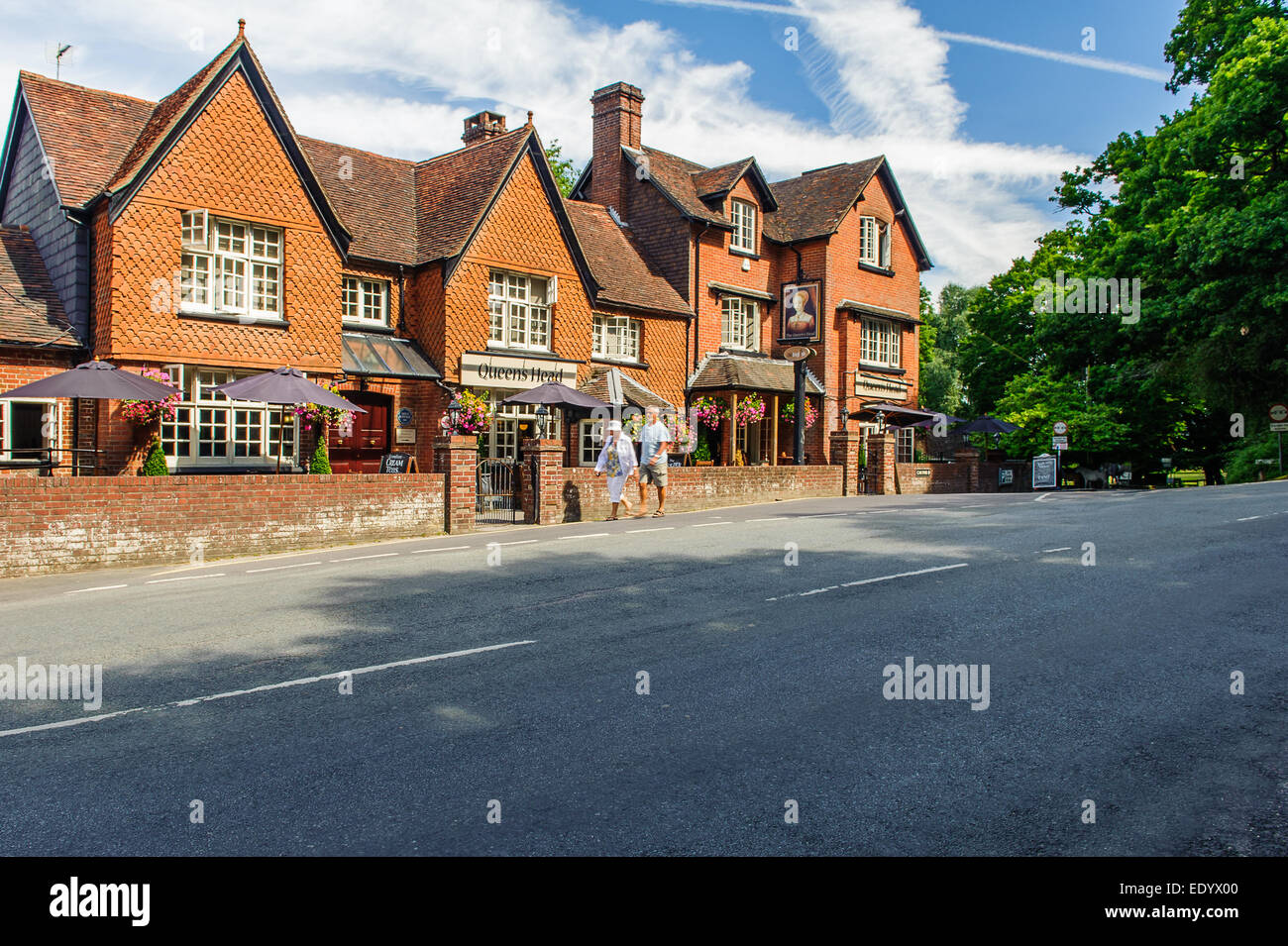 Burley village in the New Forest Stock Photo - Alamy