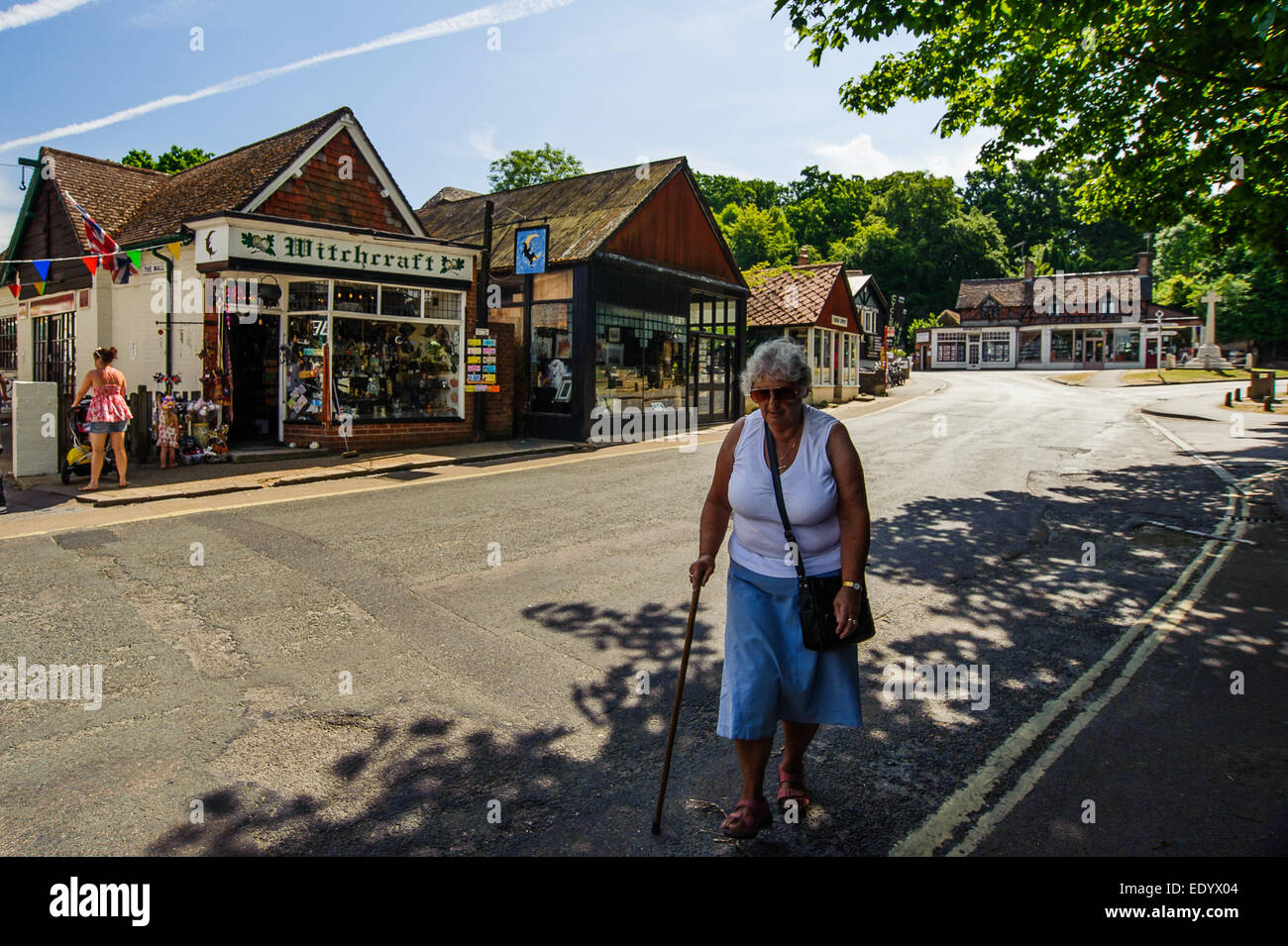 Burley village in the New Forest Stock Photo - Alamy
