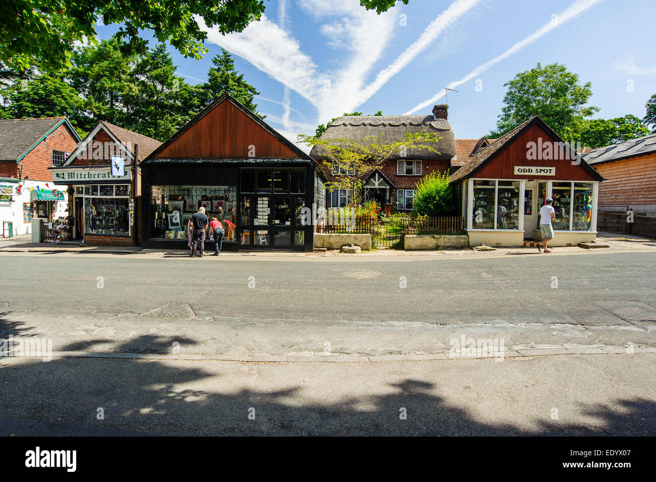 Burley village in the New Forest Stock Photo - Alamy