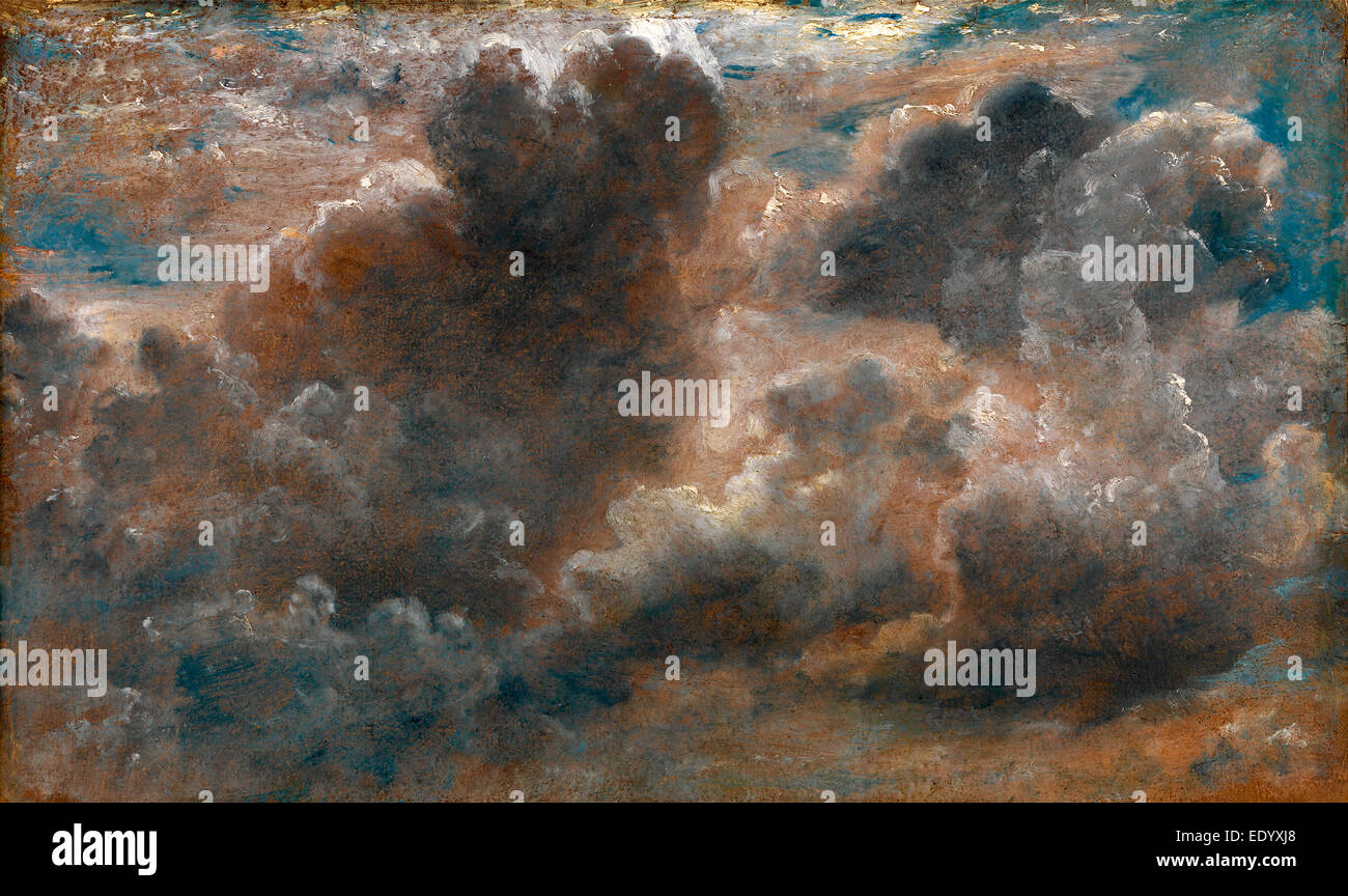 Cloud Study Study of Cumulus Clouds label affixed to stretcher: "Augt 1 ...