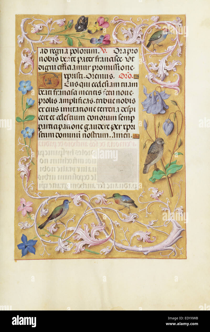 Decorated Text Page; Unknown; Bruges, Belgium, Europe; about 1510 ...