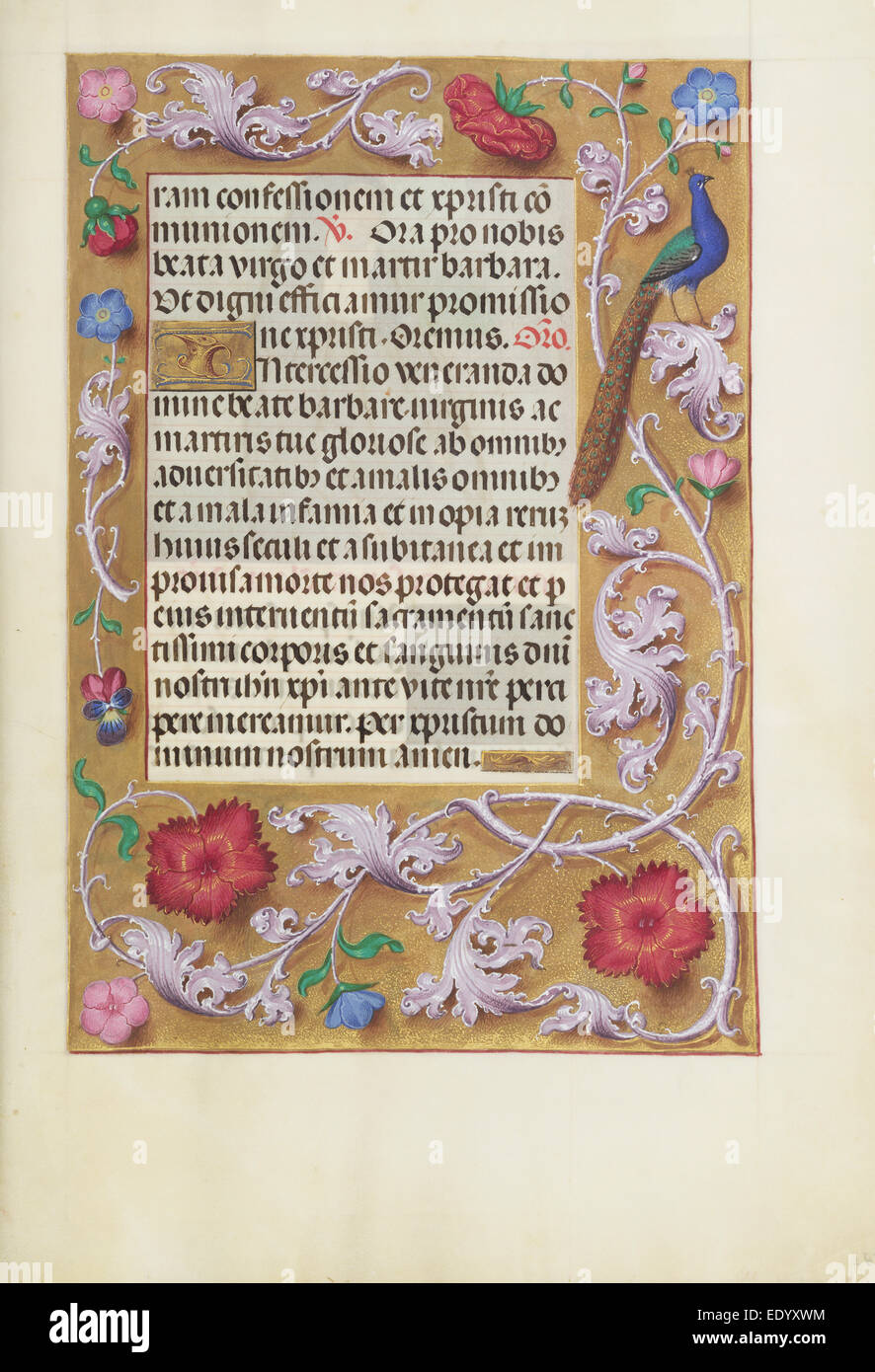 Decorated Text Page; Unknown; Bruges, Belgium, Europe; about 1510 ...