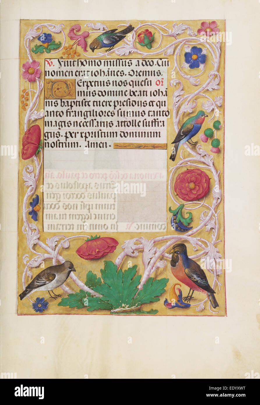 Decorated Text Page; Unknown; Bruges, Belgium, Europe; about 1510 ...