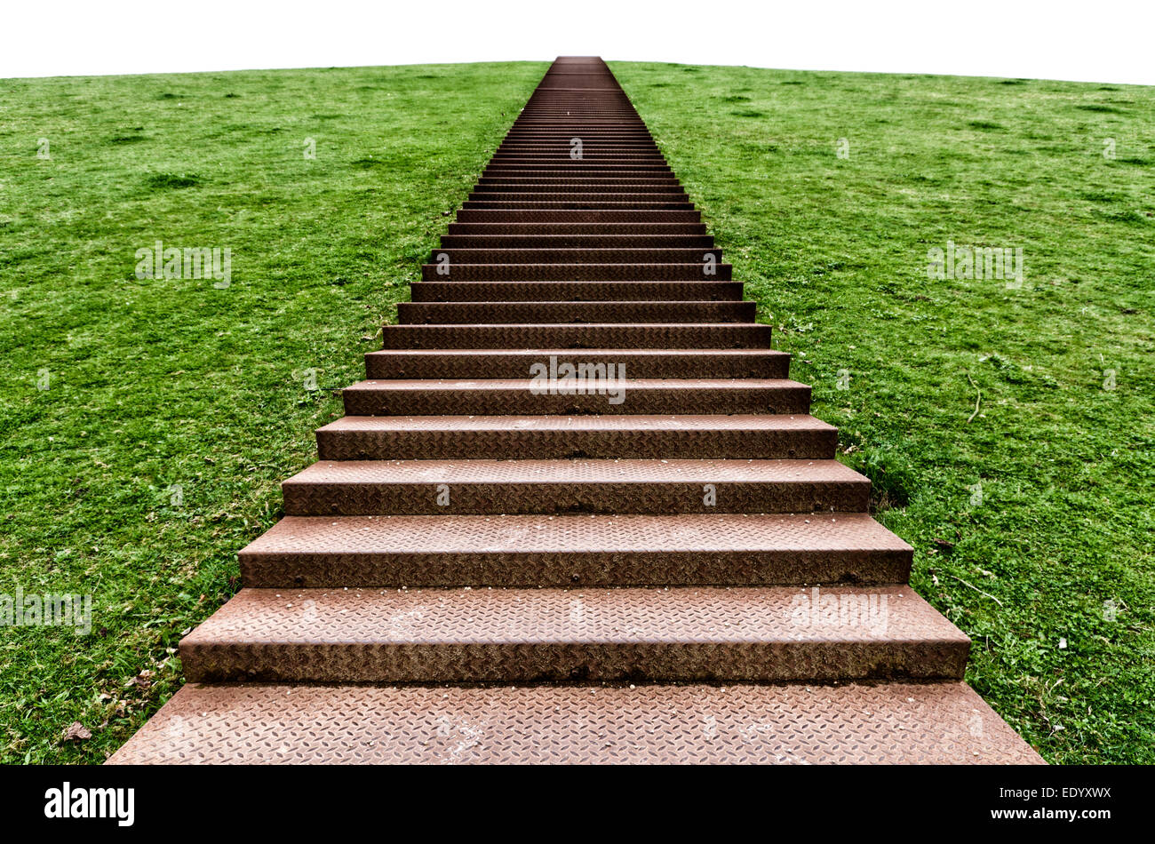 stairs on a hill leading to the top Stock Photo - Alamy